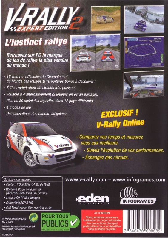 Need for Speed: V-Rally 2 cover or packaging material - MobyGames
