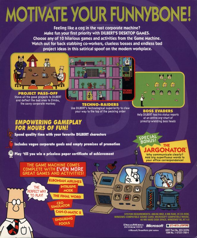 Dilbert's Desktop Games cover or packaging material - MobyGames