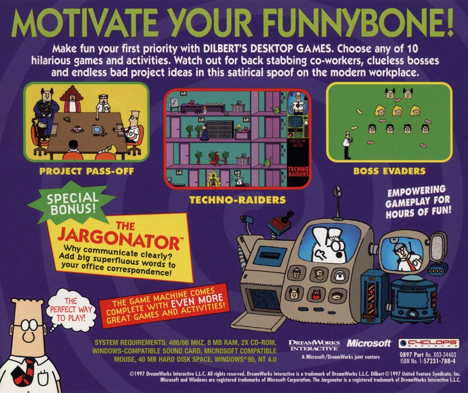 Dilbert's Desktop Games cover or packaging material - MobyGames