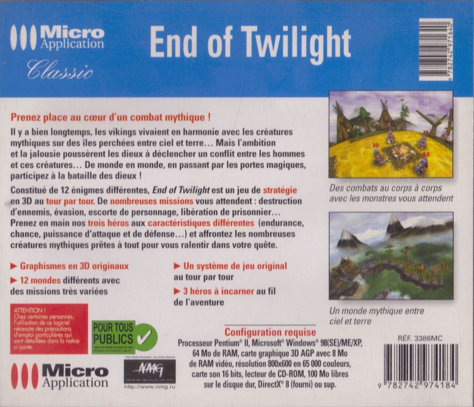 End of Twilight cover or packaging material - MobyGames