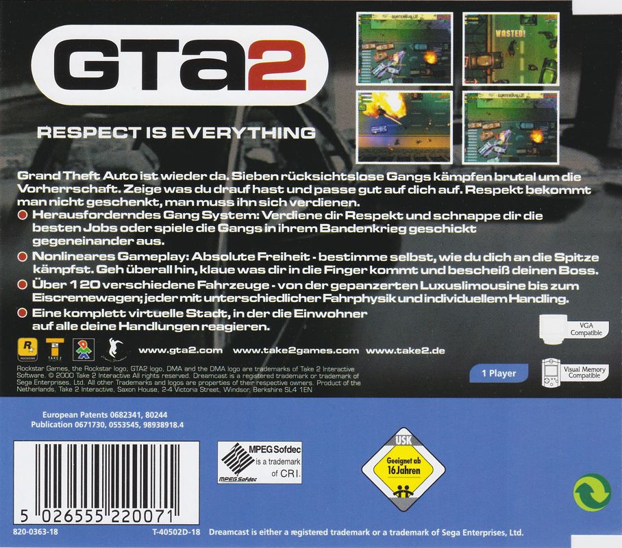 Grand Theft Auto 2 cover or packaging material - MobyGames