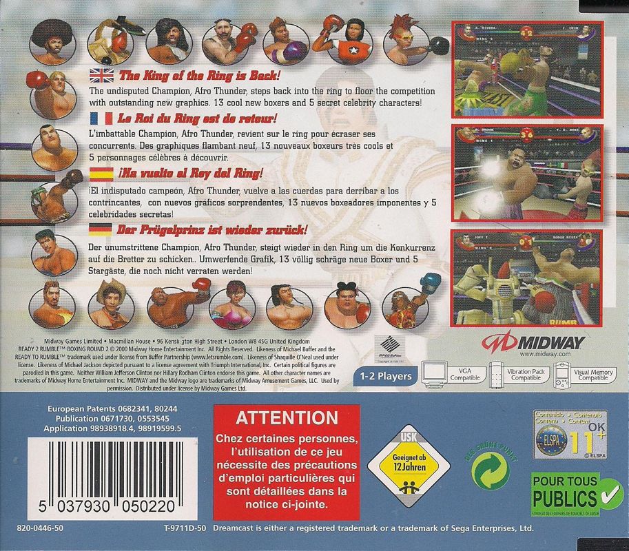 Ready 2 Rumble Boxing: Round 2 cover or packaging material - MobyGames
