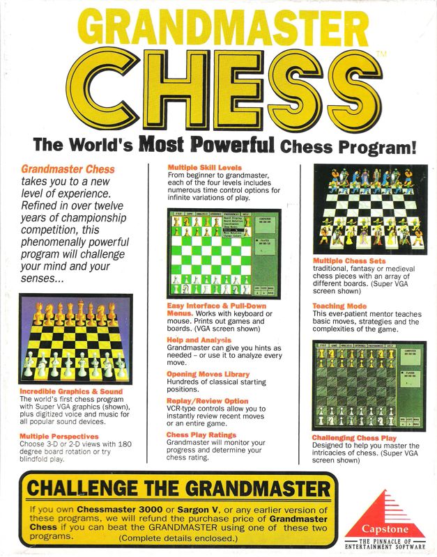 Grandmaster Chess cover or packaging material - MobyGames