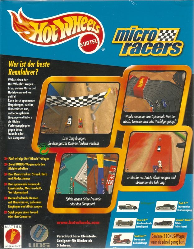 Hot Wheels: Micro Racers cover or packaging material - MobyGames