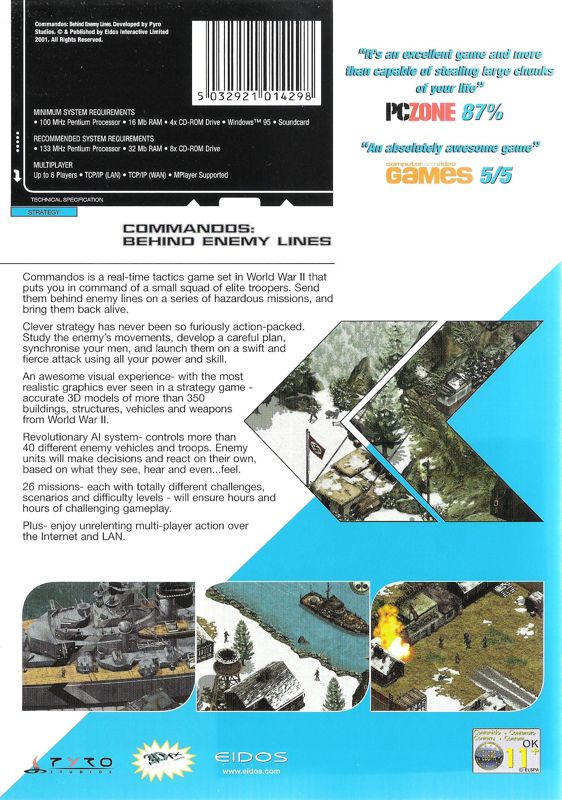 Commandos: Behind Enemy Lines cover or packaging material - MobyGames