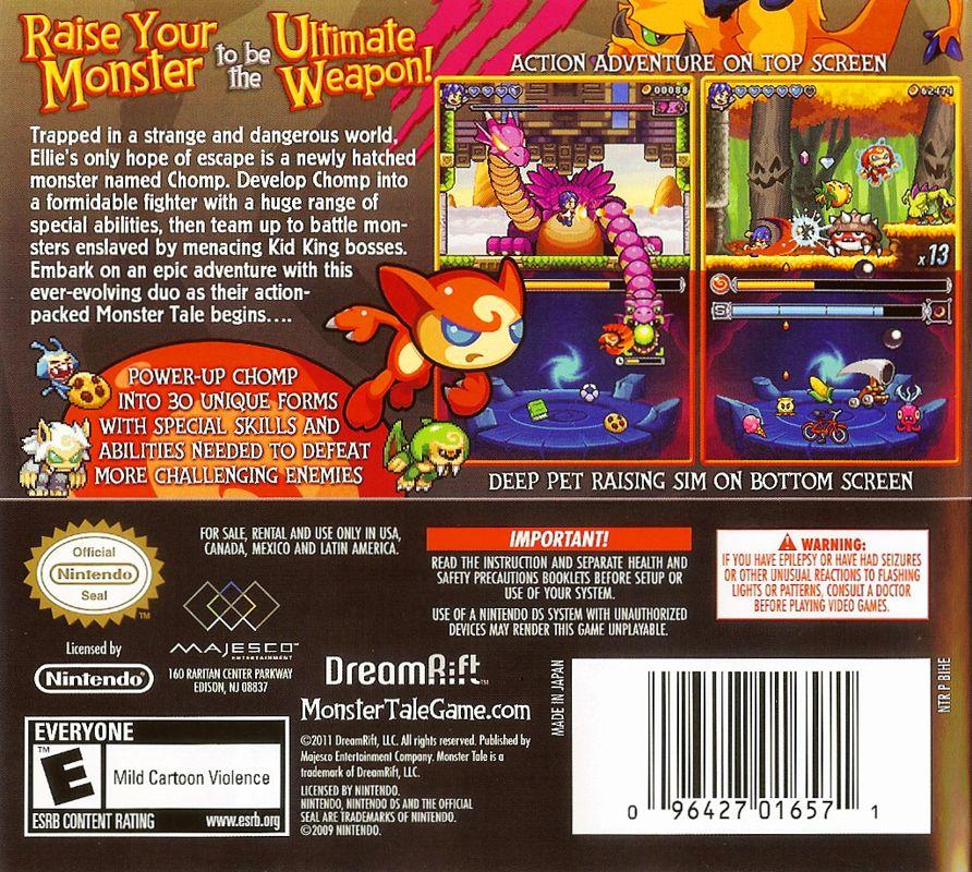 Monster Tale cover or packaging material - MobyGames