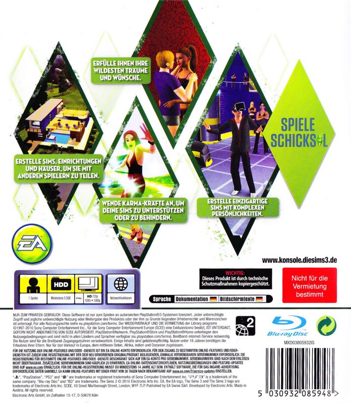 The Sims 3 cover or packaging material - MobyGames