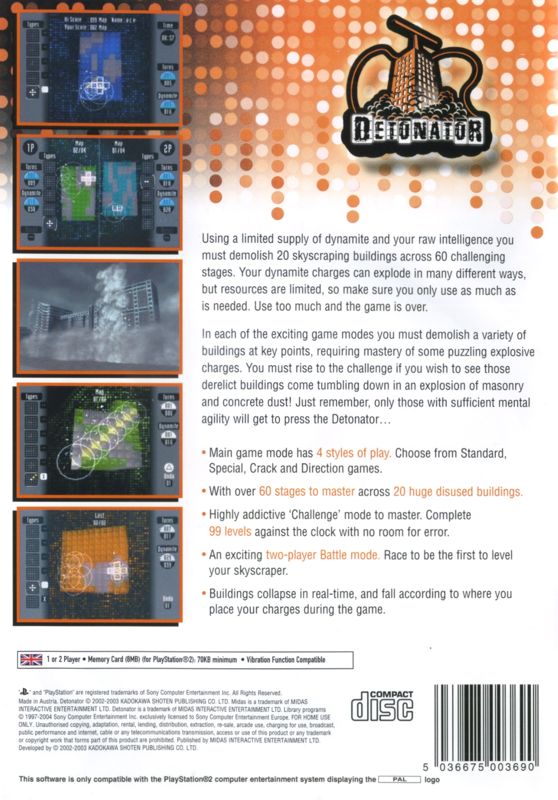 Detonator cover or packaging material - MobyGames