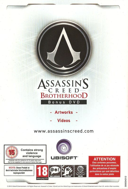 Assassin's Creed: Brotherhood (Codex Edition) cover or packaging material - MobyGames