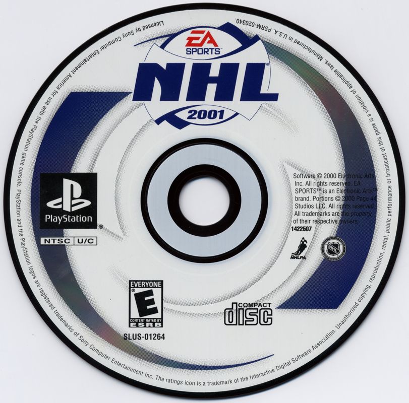 NHL 2001 cover or packaging material - MobyGames