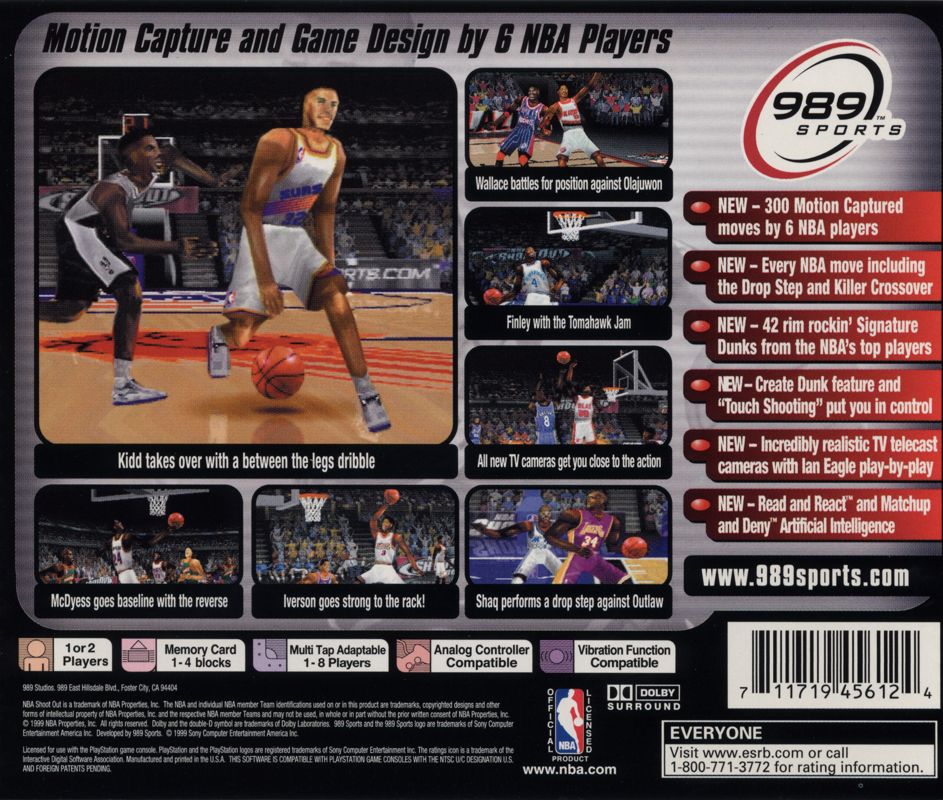 NBA ShootOut 2000 cover or packaging material - MobyGames