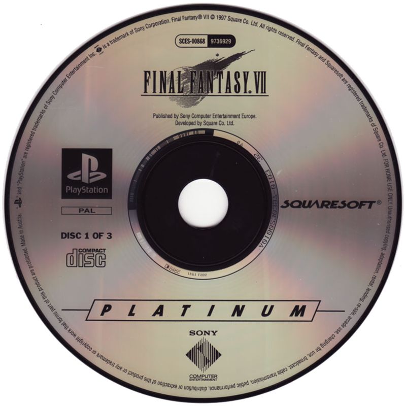 Final Fantasy VII cover or packaging material - MobyGames