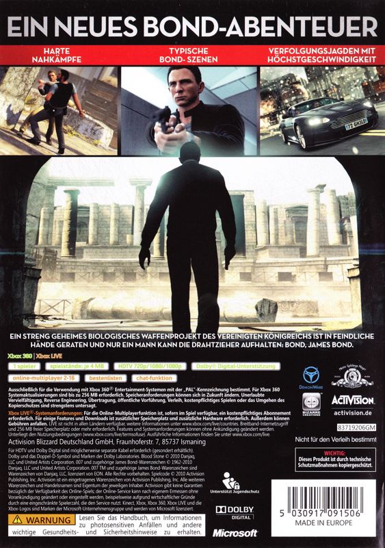 007: Blood Stone cover or packaging material - MobyGames