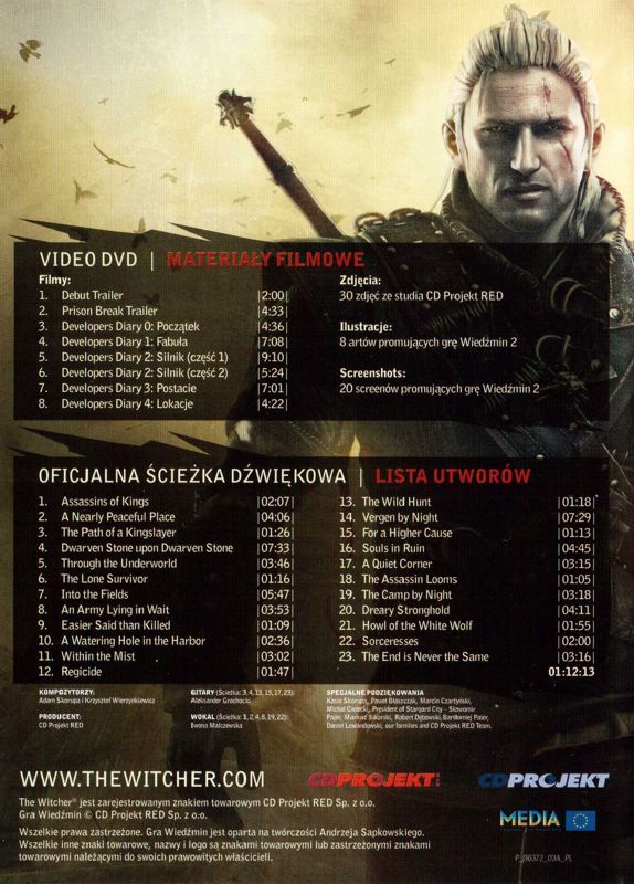 The Witcher 2: Assassins of Kings cover or packaging material - MobyGames