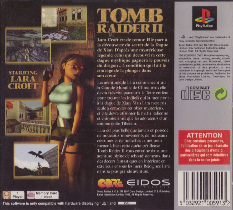 Tomb Raider II cover or packaging material - MobyGames