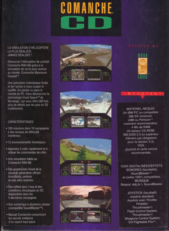 Comanche CD cover or packaging material - MobyGames