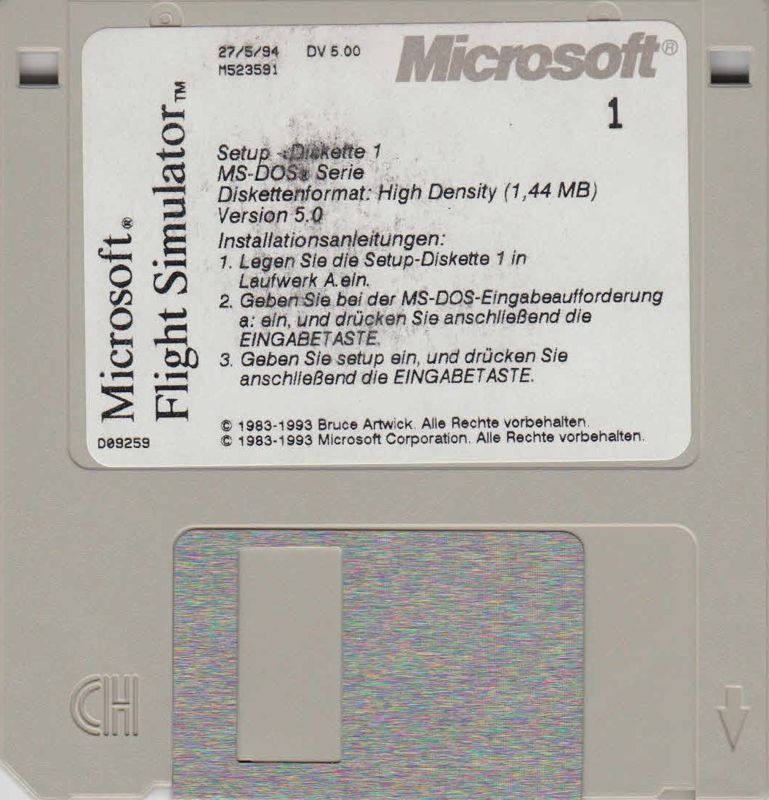 Microsoft Flight Simulator (v5.0) cover or packaging material - MobyGames