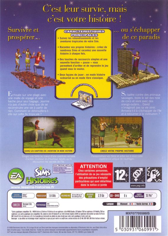 The Sims: Castaway Stories cover or packaging material - MobyGames