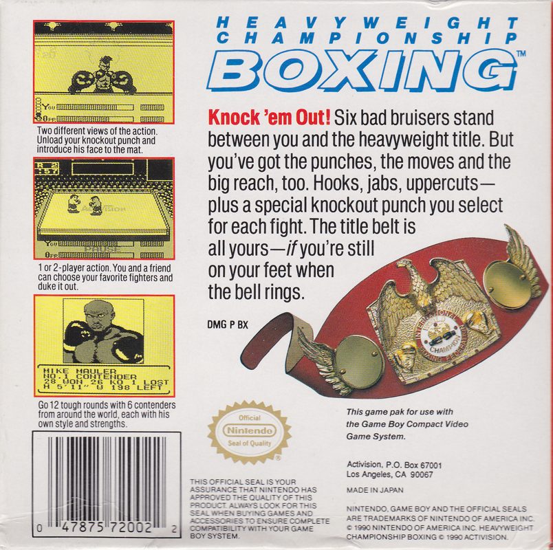 Heavyweight Championship Boxing cover or packaging material - MobyGames