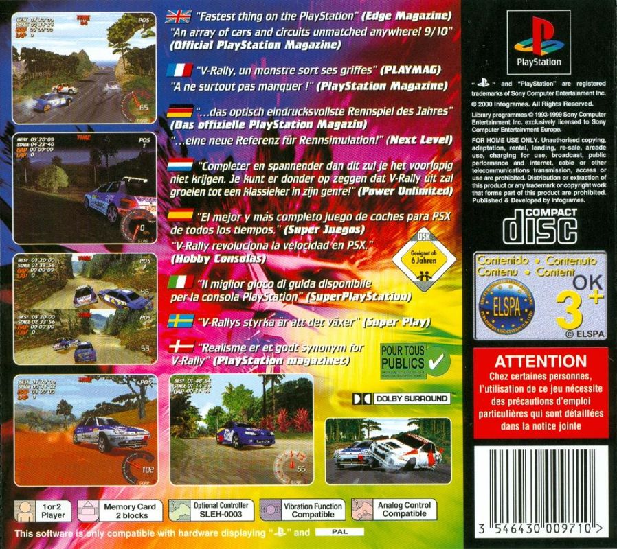 Need for Speed: V-Rally cover or packaging material - MobyGames