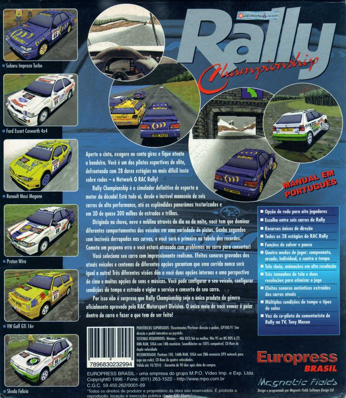 Rally Championship: International Off-Road Racing cover or packaging ...