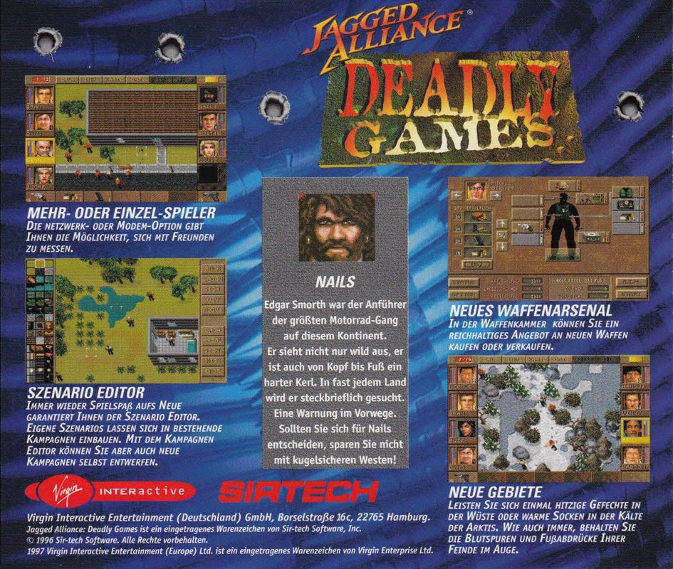 Jagged Alliance: Deadly Games cover or packaging material - MobyGames