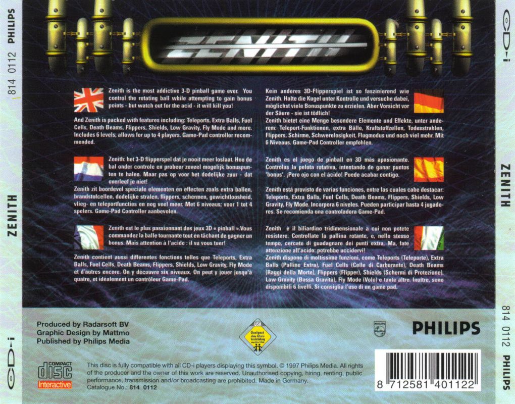 Zenith cover or packaging material - MobyGames