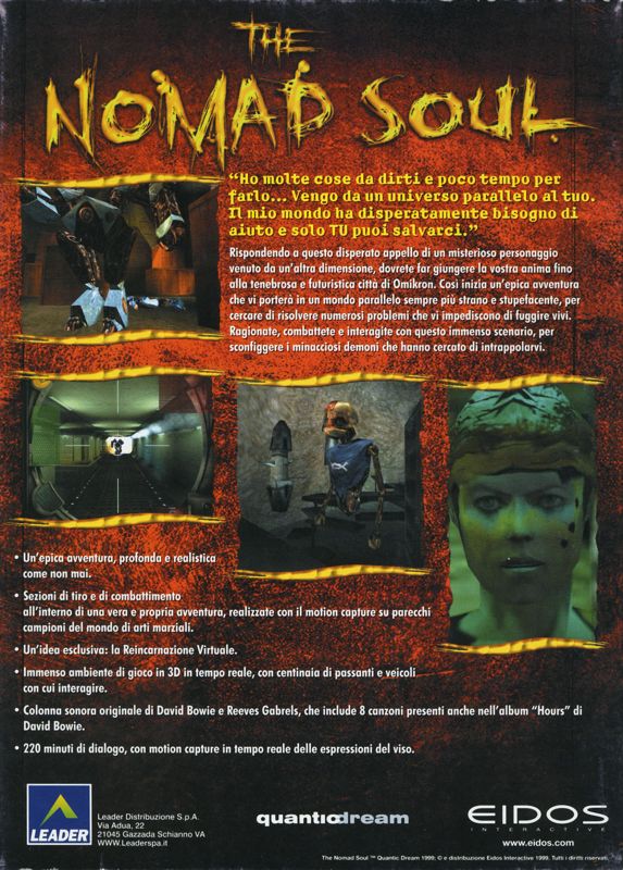 Omikron: The Nomad Soul cover or packaging material - MobyGames
