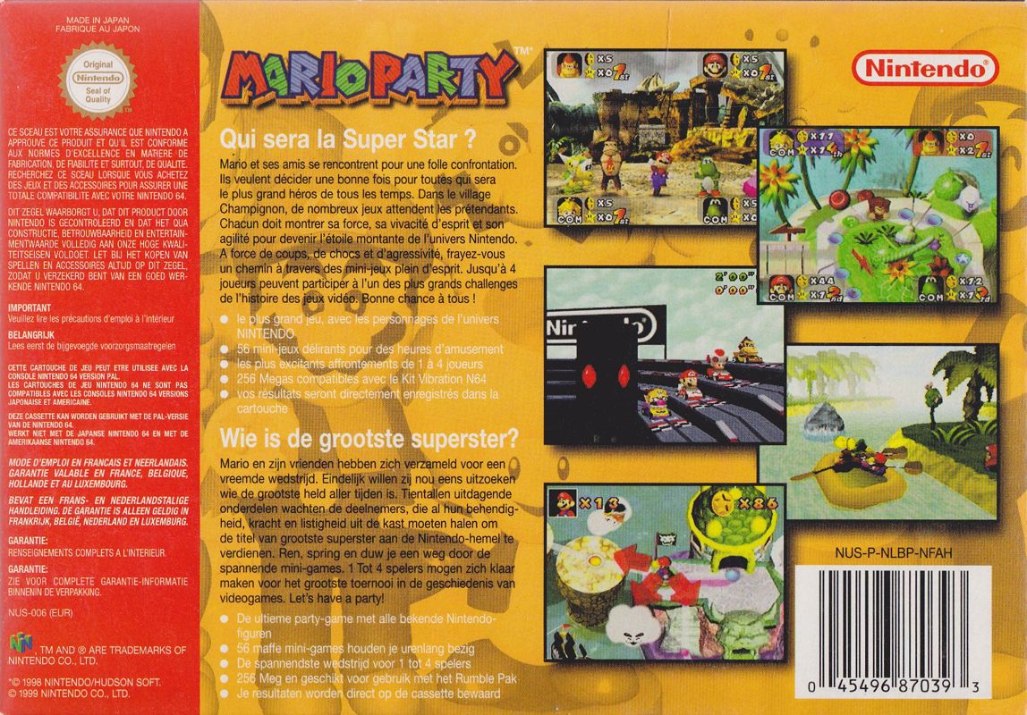 Mario Party cover or packaging material - MobyGames
