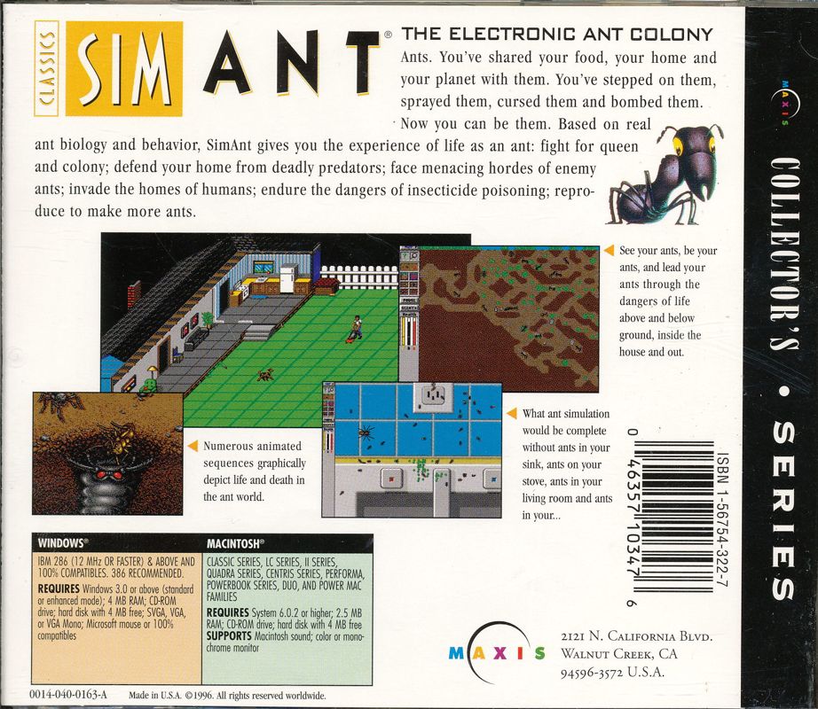 SimAnt cover or packaging material - MobyGames