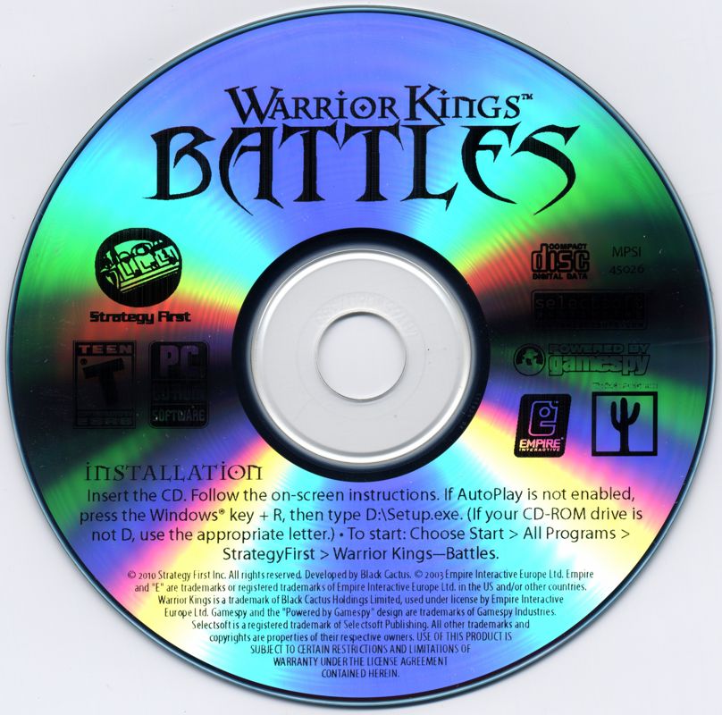 Warrior Kings: Battles cover or packaging material - MobyGames