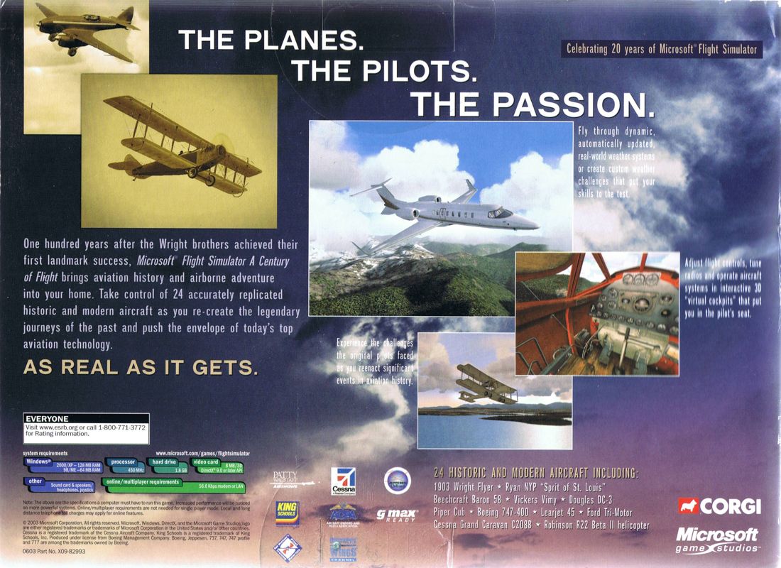 Microsoft Flight Simulator 2004: A Century of Flight cover or packaging ...