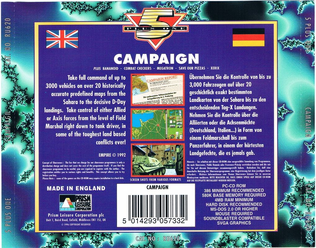 5 Plus One: Campaign cover or packaging material - MobyGames