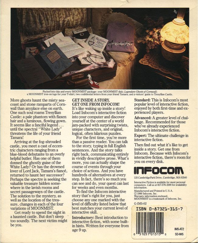 Moonmist cover or packaging material - MobyGames