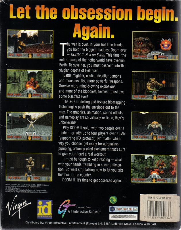 Doom II cover or packaging material - MobyGames