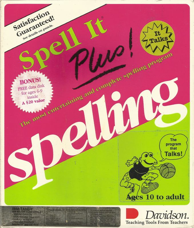 Spell It Plus! (1989) - MobyGames