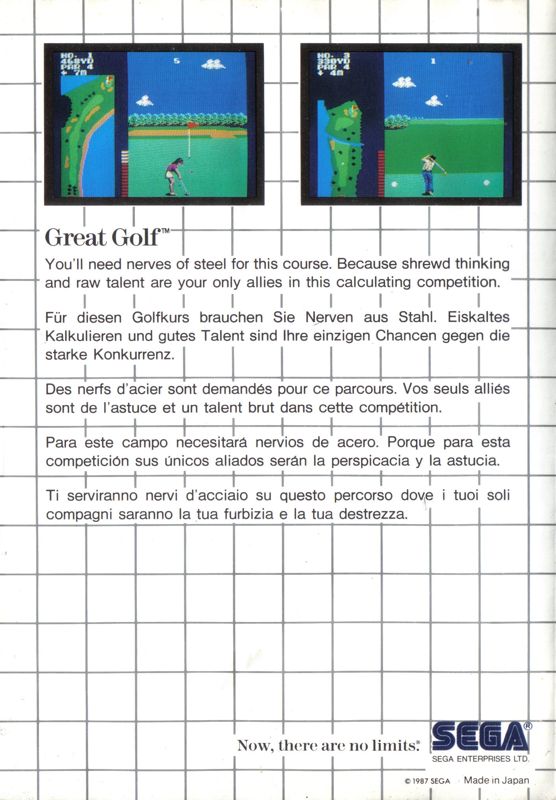 Great Golf cover or packaging material - MobyGames