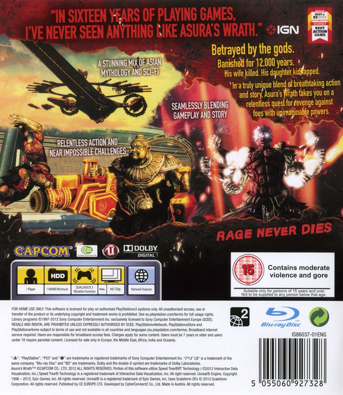 Asura's Wrath cover or packaging material - MobyGames