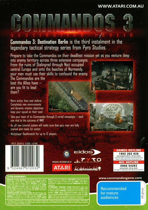 Commandos 3: Destination Berlin cover or packaging material - MobyGames