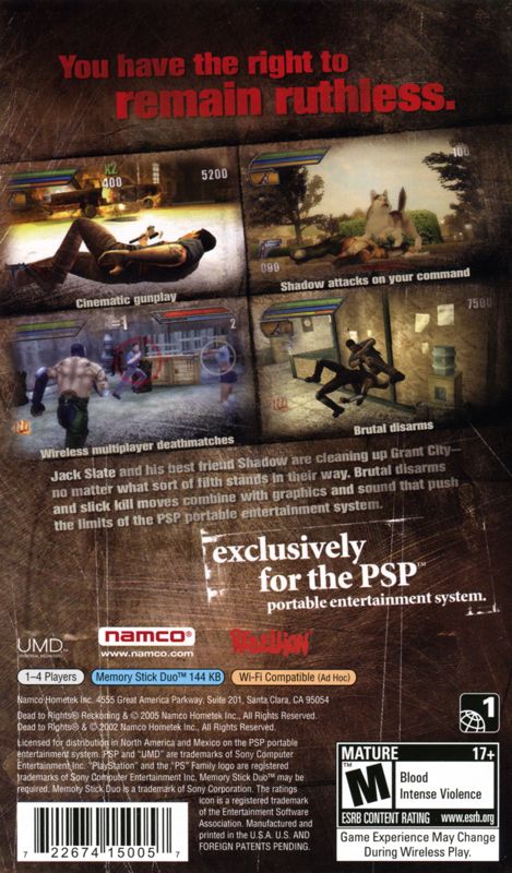 Dead to Rights: Reckoning cover or packaging material - MobyGames