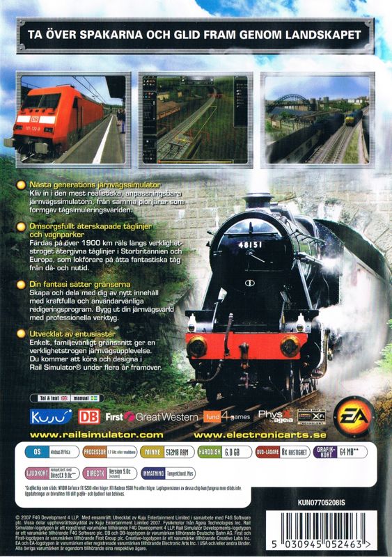Rail Simulator cover or packaging material - MobyGames