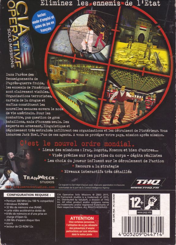 CIA Operative: Solo Missions cover or packaging material - MobyGames