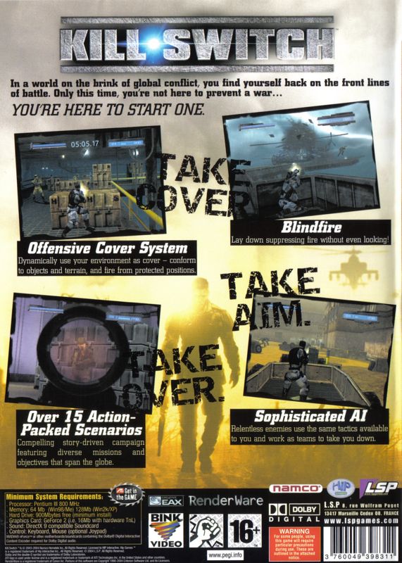 kill.switch cover or packaging material - MobyGames