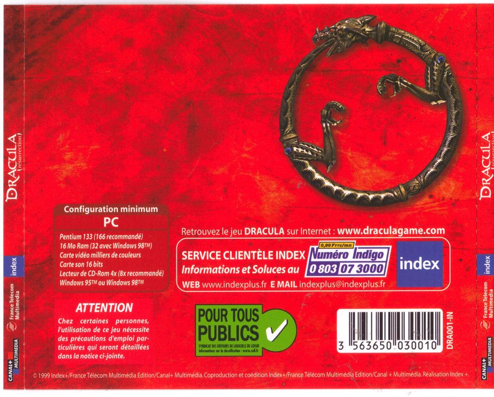 Dracula: The Resurrection cover or packaging material - MobyGames