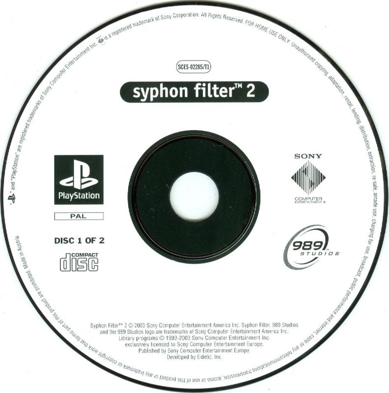 2 Games: Syphon Filter 2 / In Cold Blood cover or packaging material ...