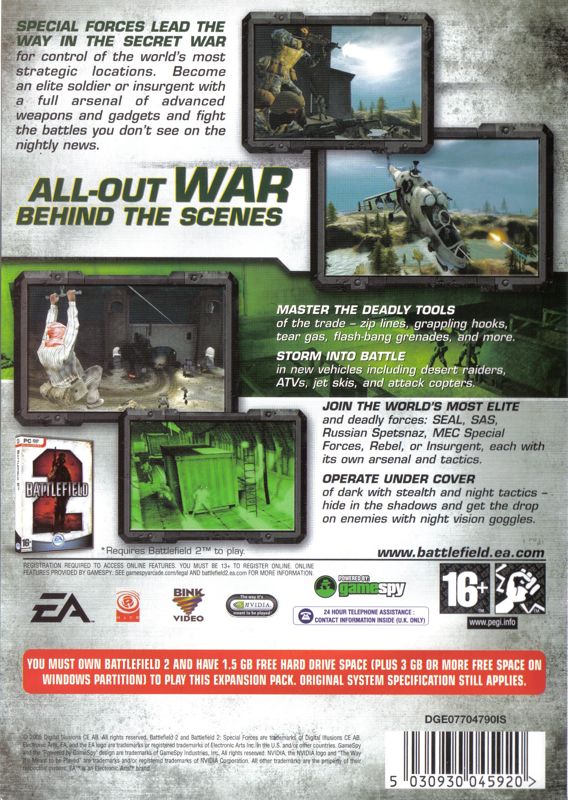 Battlefield 2: Special Forces cover or packaging material - MobyGames