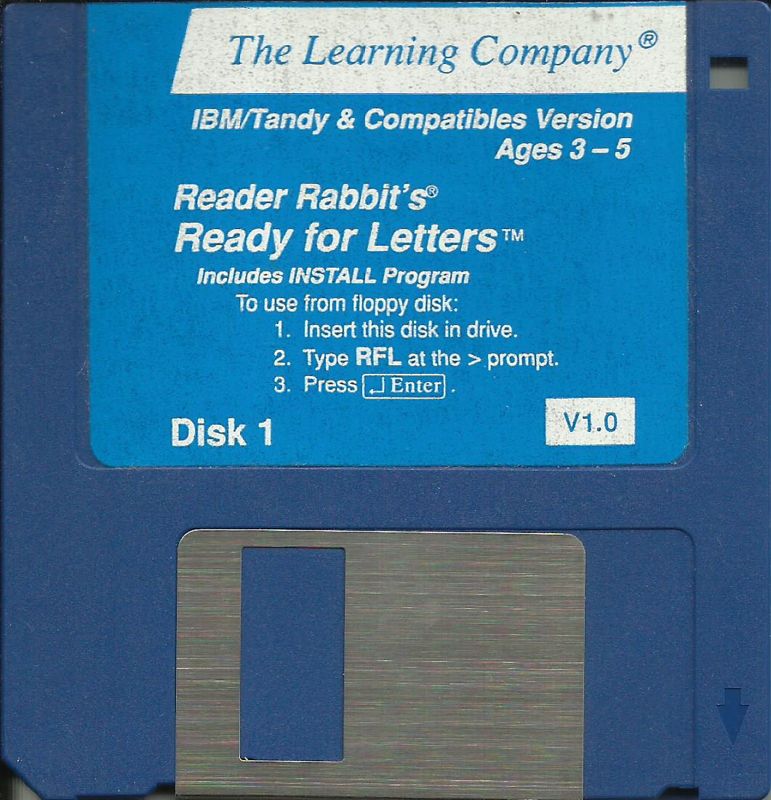 Reader Rabbit's Ready for Letters cover or packaging material - MobyGames