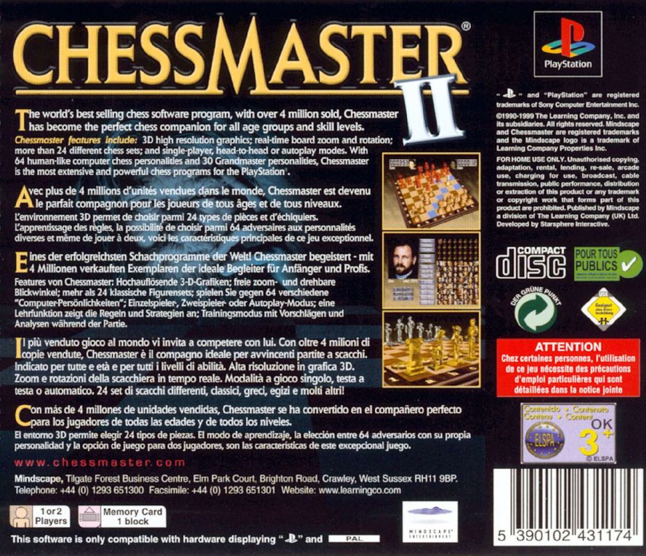 Chessmaster II cover or packaging material - MobyGames