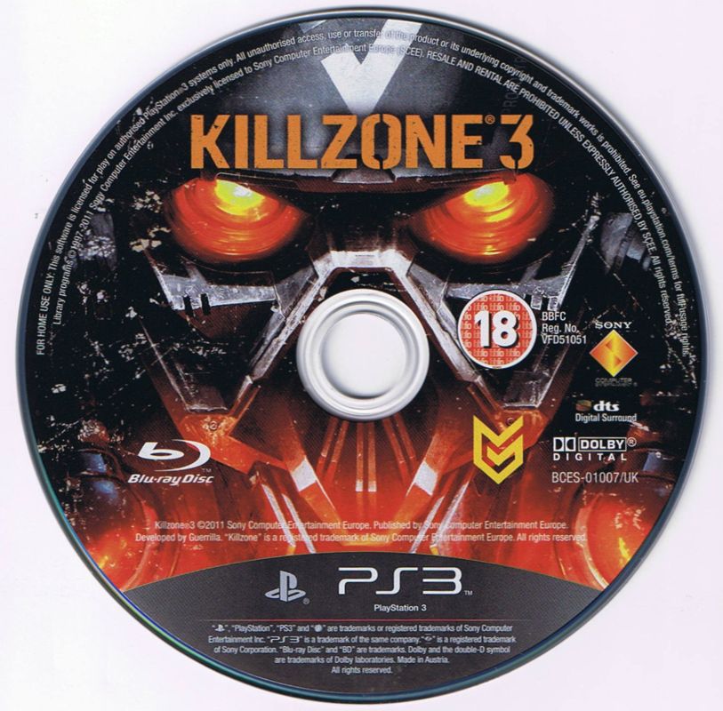 Killzone 3 cover or packaging material - MobyGames
