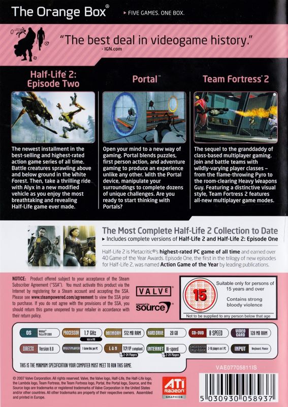 The Orange Box cover or packaging material - MobyGames